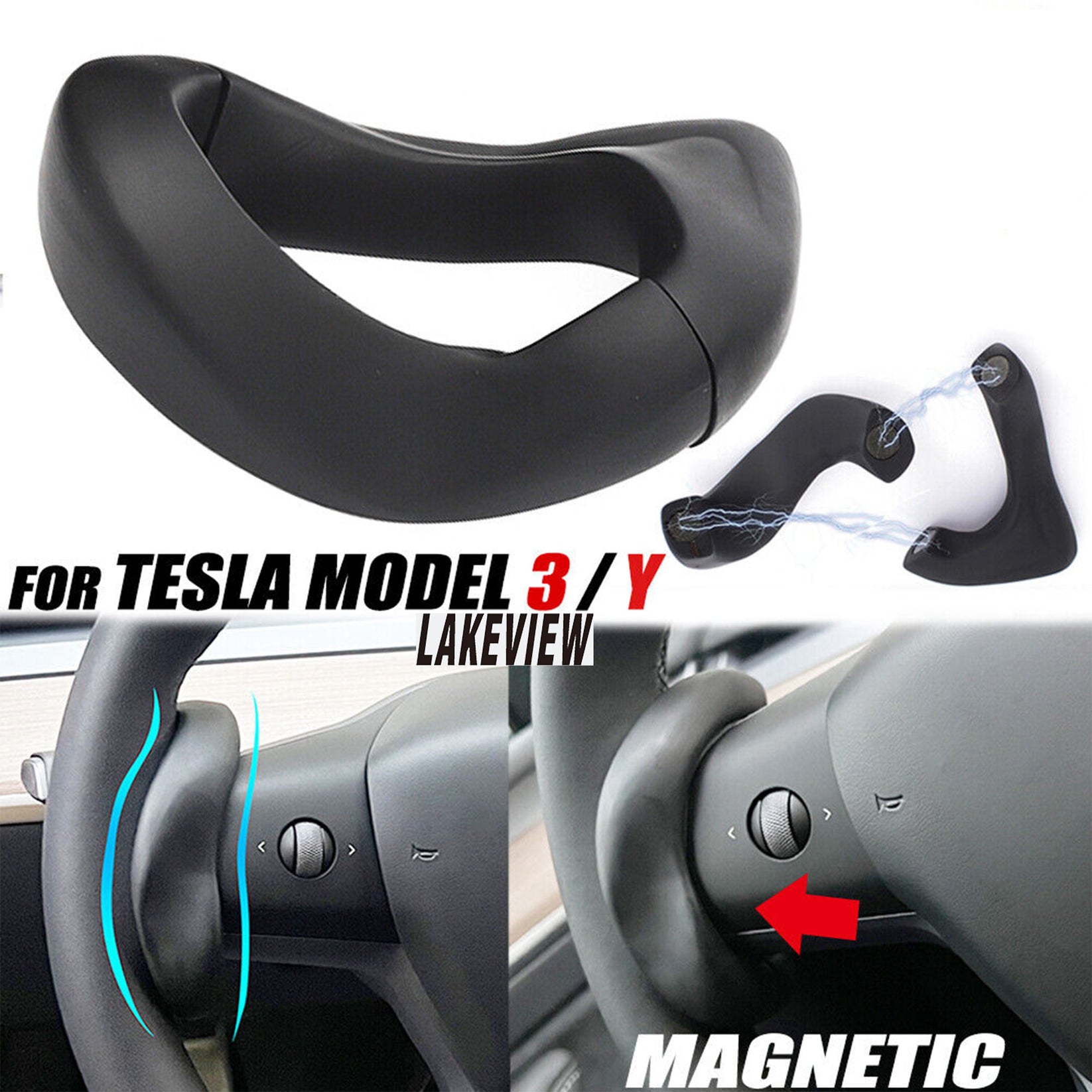 Tesla Model 3 Model Y FSD Self driving Steering wheel Counterweight Ma ...